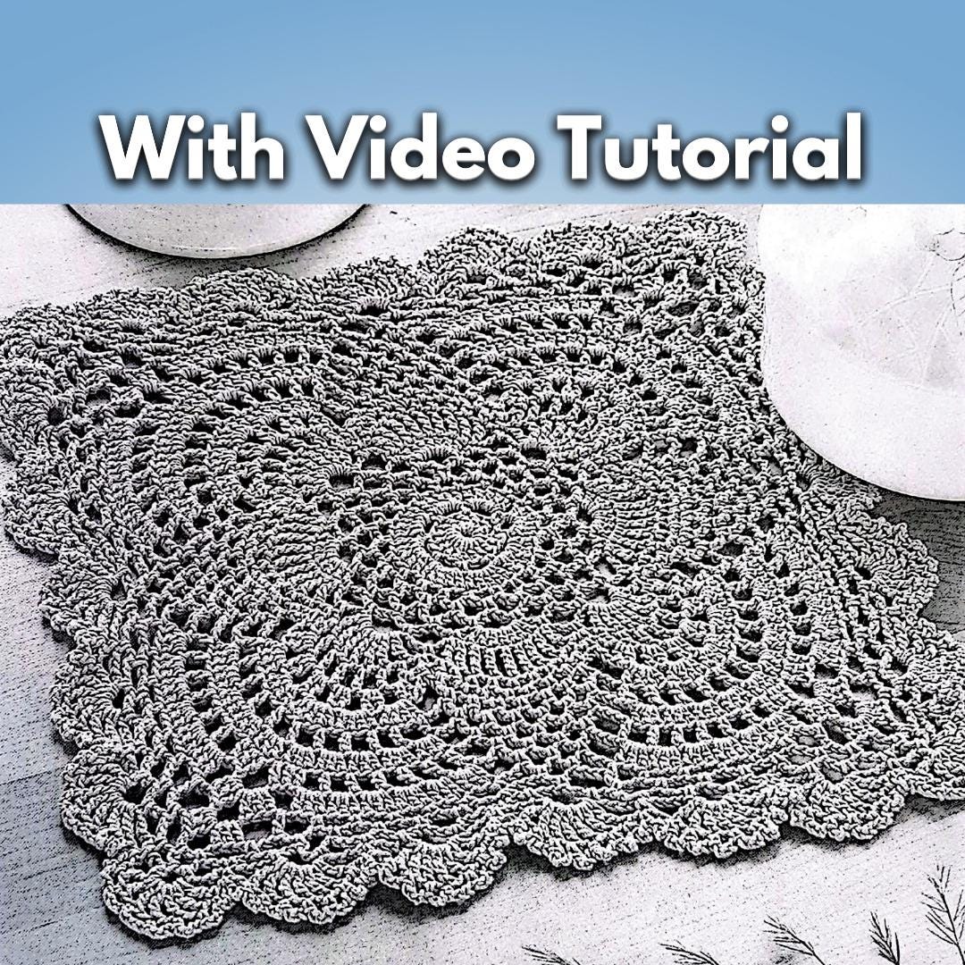 Vintage Crochet Doily Pattern With A Video Tutorial to Make It A ...