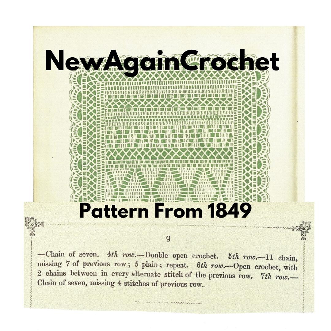 1849 Antique/vintage Crochet Bread Tray Cloth Pattern - Etsy