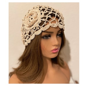 1970s ** WITH VIDEO TUTORIAL ** Irish Crochet Lace Cap /hat Pattern - Etsy