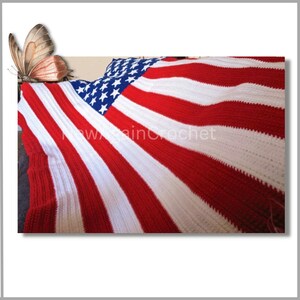 Crochet **WITH VIDEO TUTORIAL** U.S. Flag Patterneasy Pattern, 6ftx4ft ...