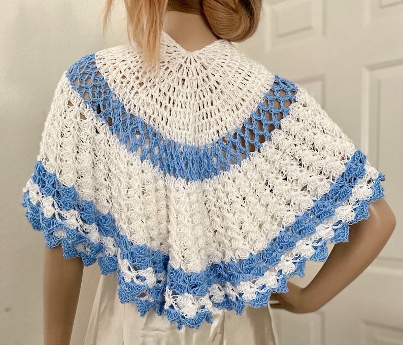 Crochet WITH VIDEO TUTORIAL 1908 Circular Shawl / Capelet - Etsy