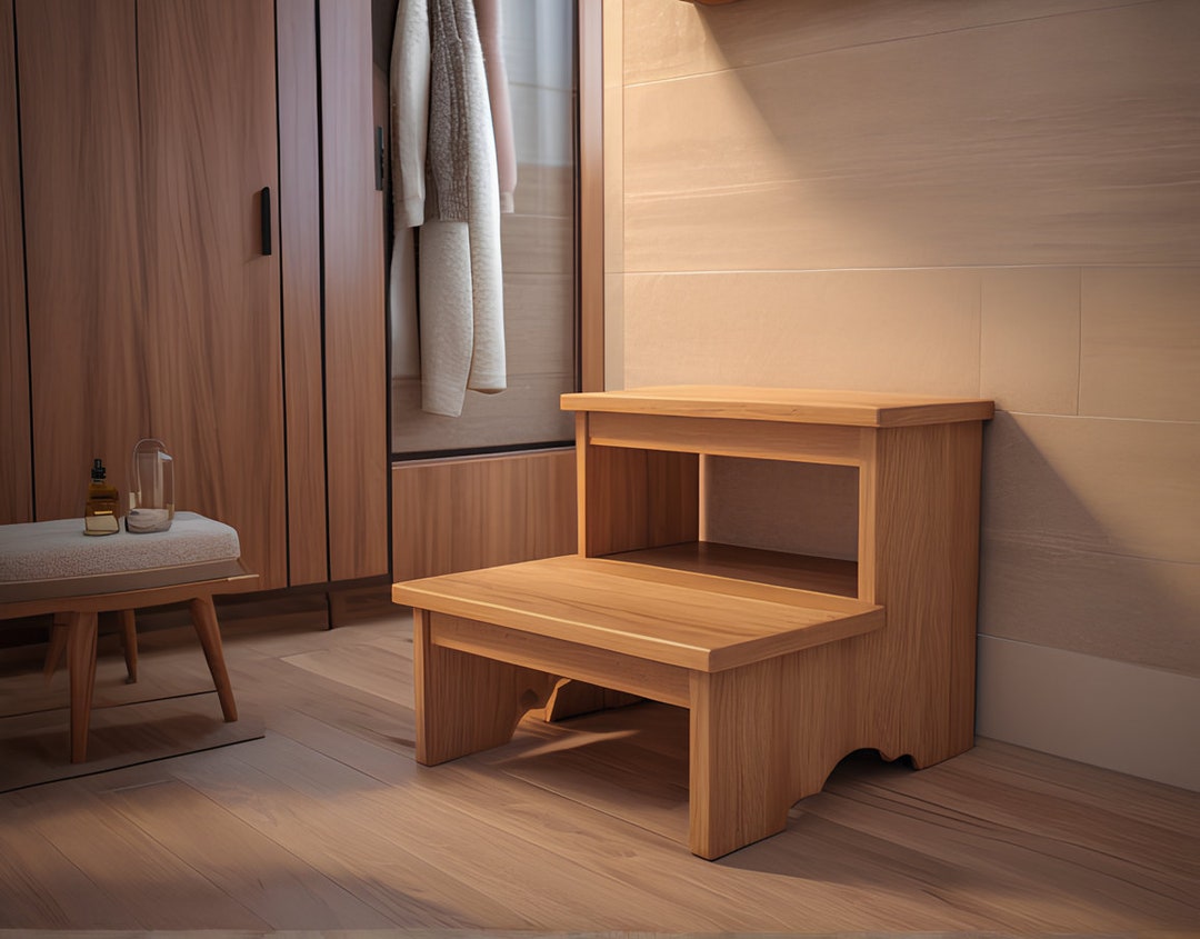 DIY Step Stool Build Plan, Step Stool, Woodworking Plans, Kitchen Stool ...