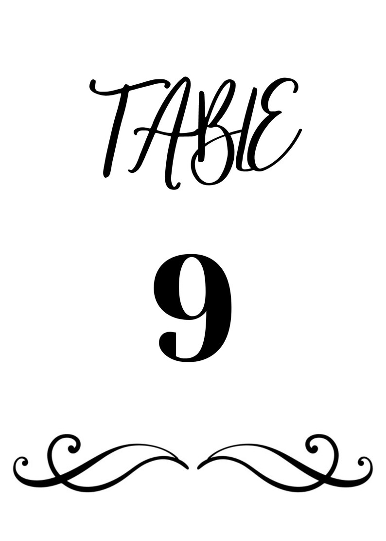 Printable Table Numbers - Etsy