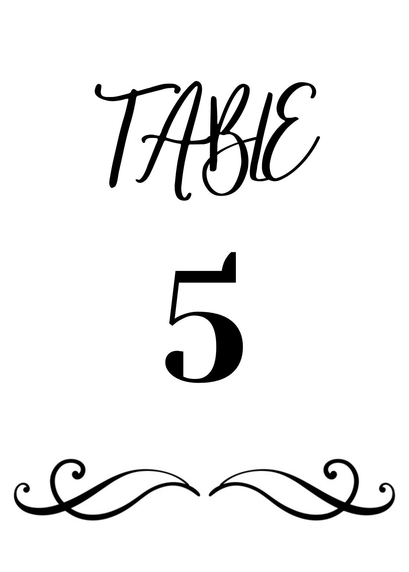 Printable Table Numbers - Etsy