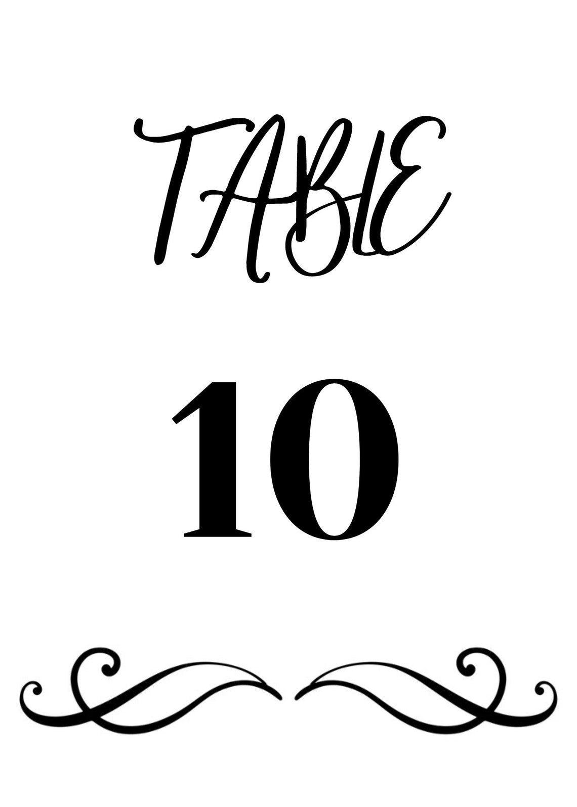 Printable Table Numbers - Etsy