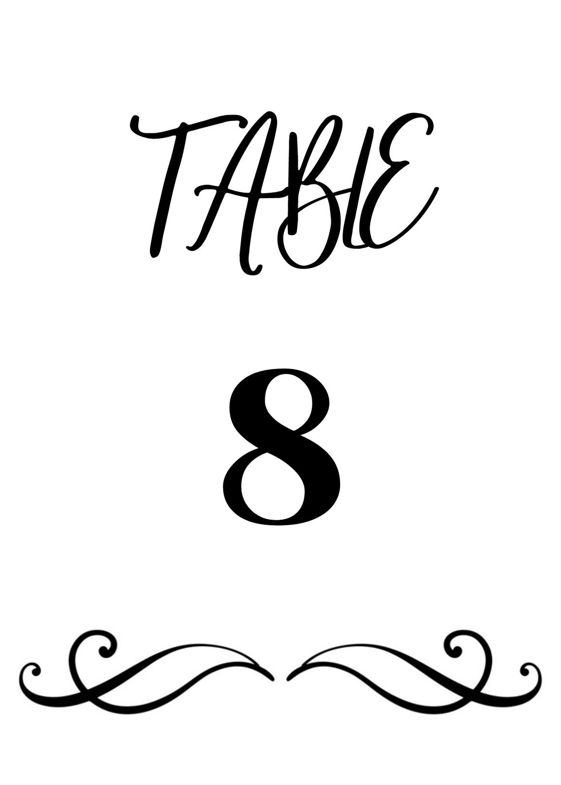 Printable Table Numbers - Etsy