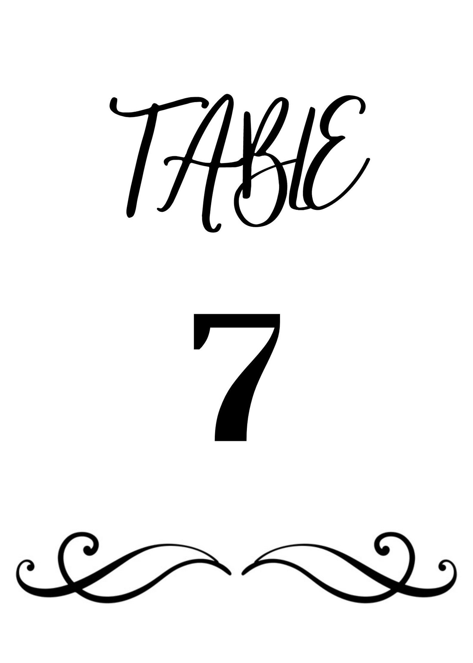 Printable Table Numbers - Etsy