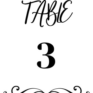 Printable Table Numbers - Etsy