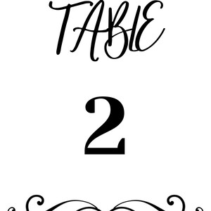 Printable Table Numbers - Etsy