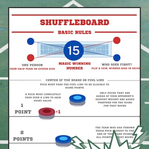 rules for playing shuffleboard
