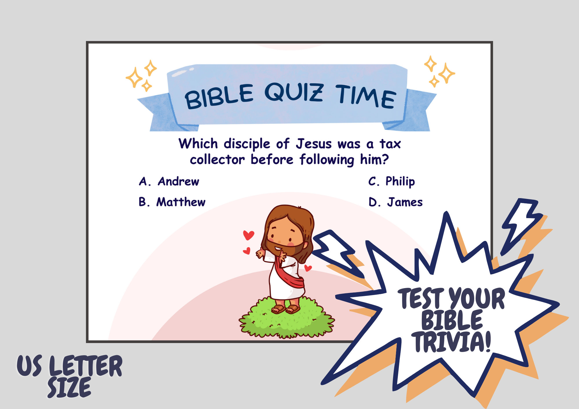 Bible Trivia, Bible Kids Game, Church Activity, DIY Bible Fun, Perfect ...