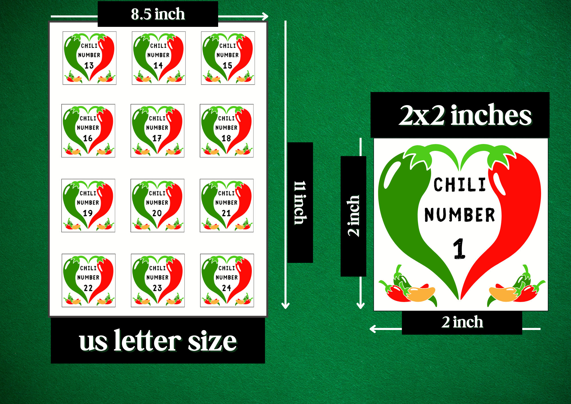 Chili Cook-off Pot Numbers and Labels for Backyard Party Instant ...