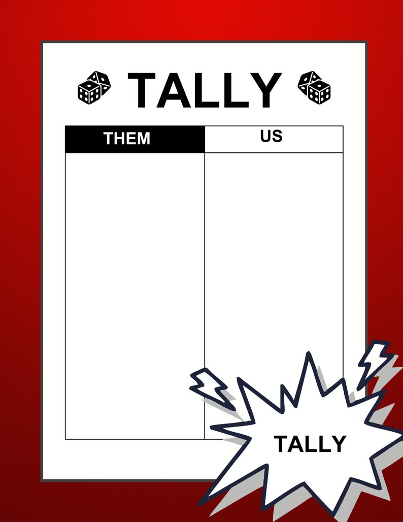 Bunco Score Sheet,bunco Playerscore X2 X4, Bunco Score Card, Bunco ...