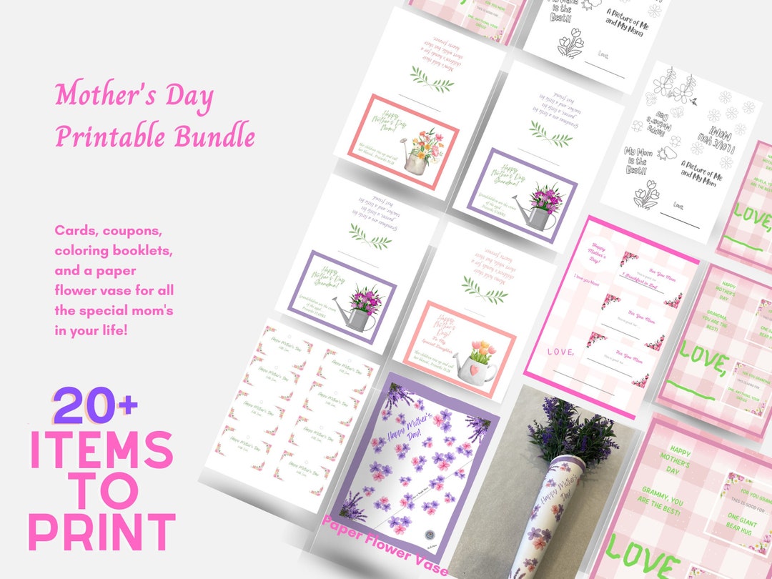 Mother's Day Printable Bundle - Etsy