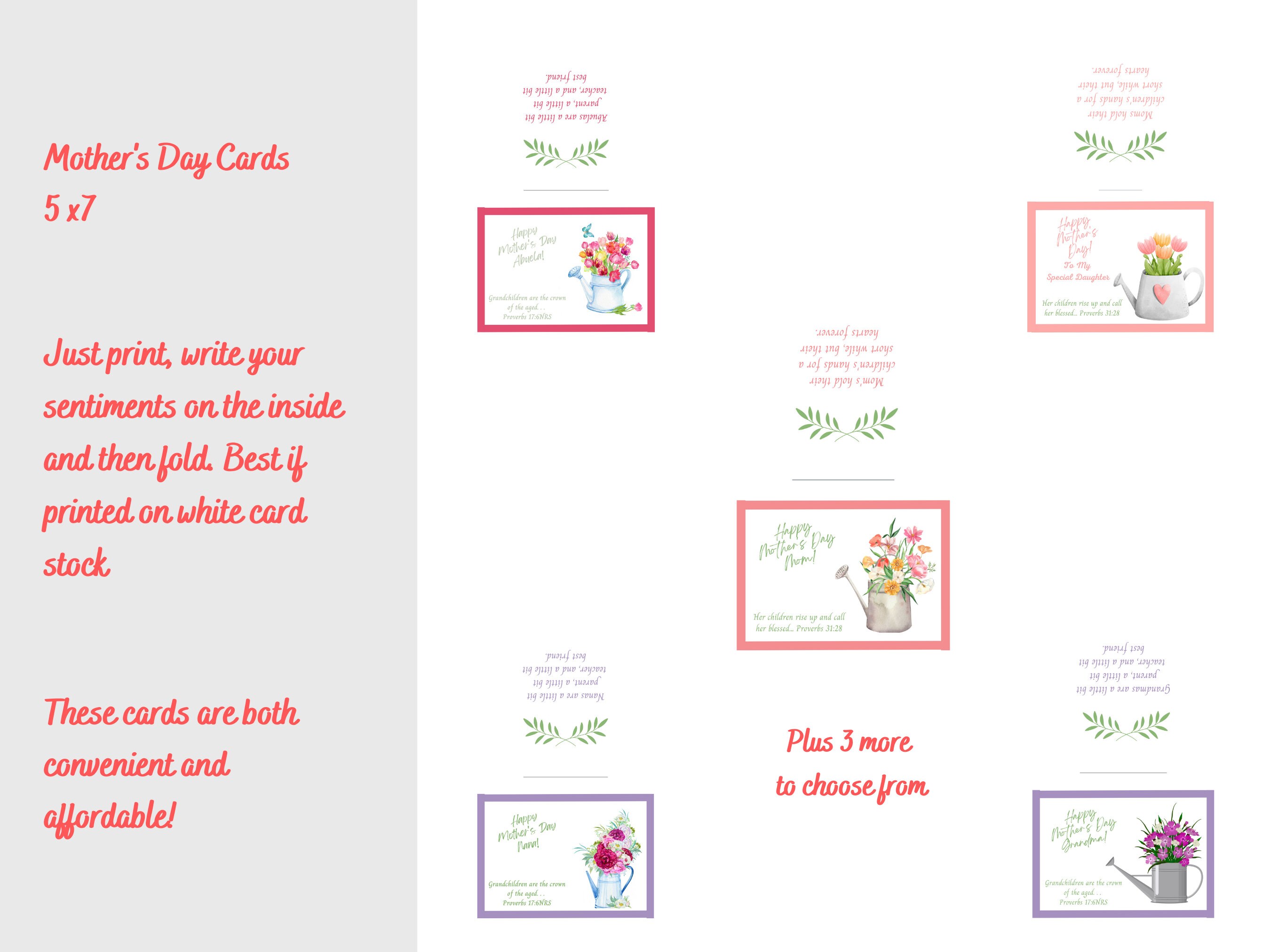 Mother's Day Printable Bundle - Etsy