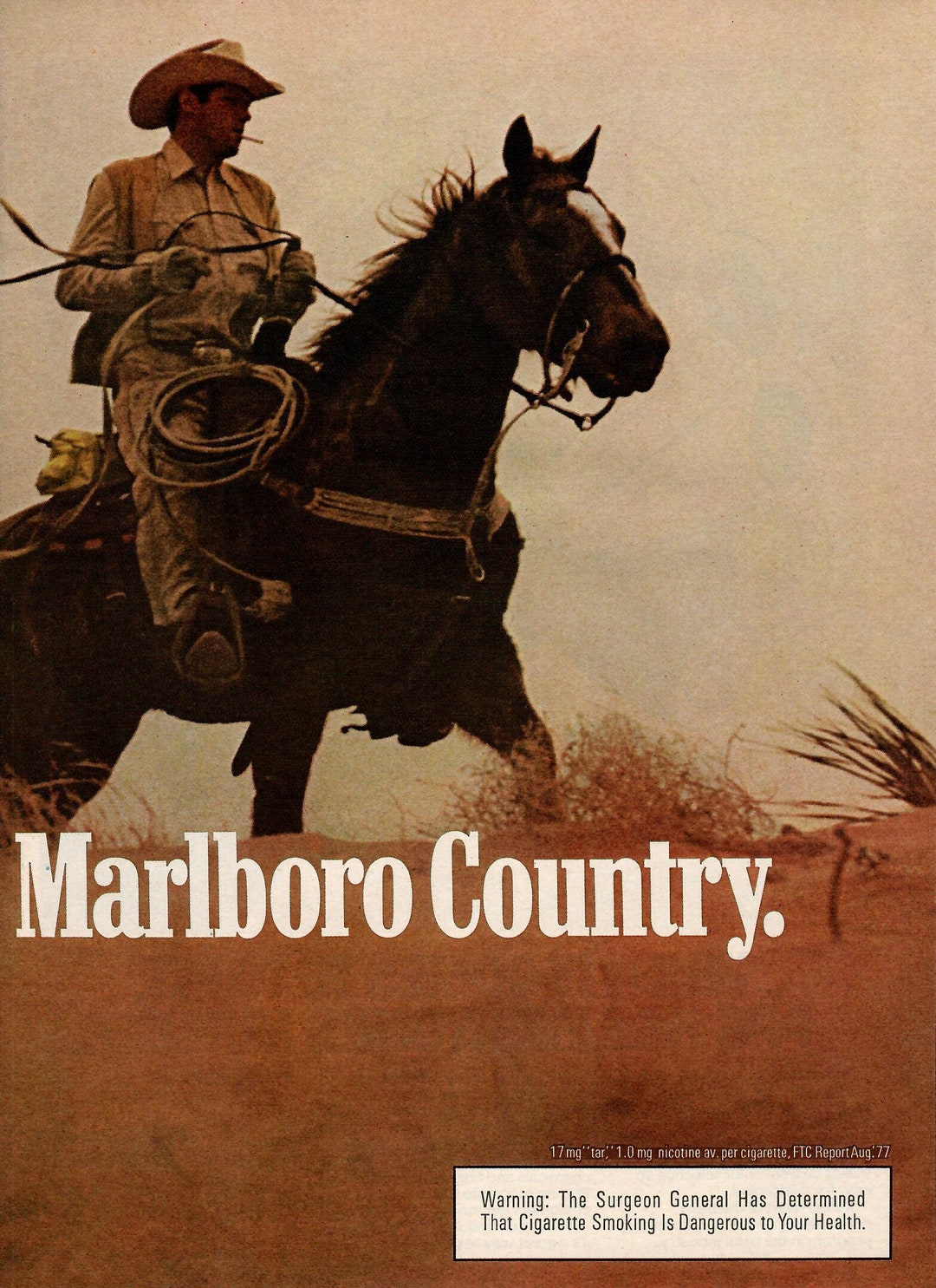 Vintage Marlboro Print Ad - Etsy