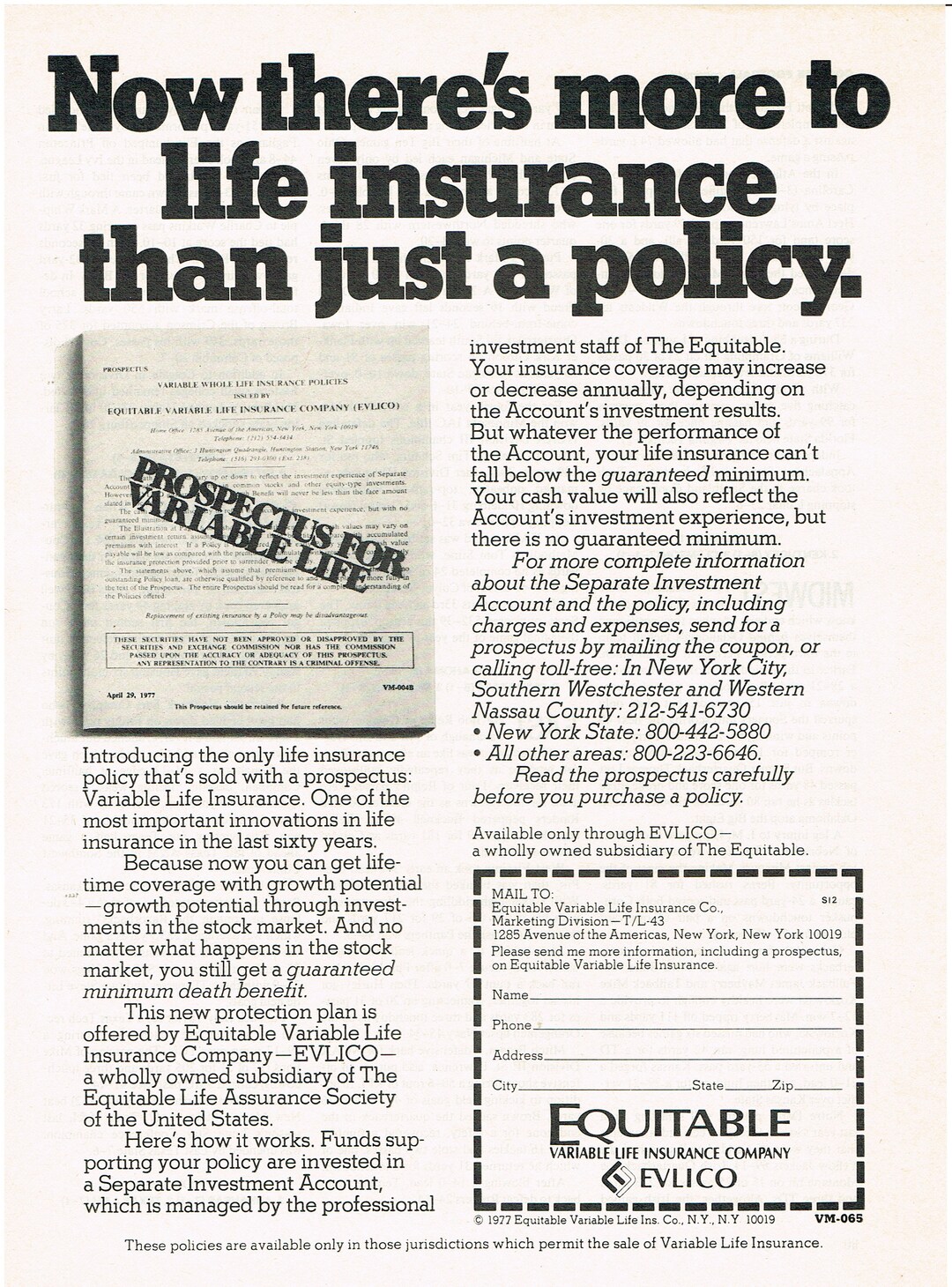 Vintage Equitable Insurance Print Ad - Etsy