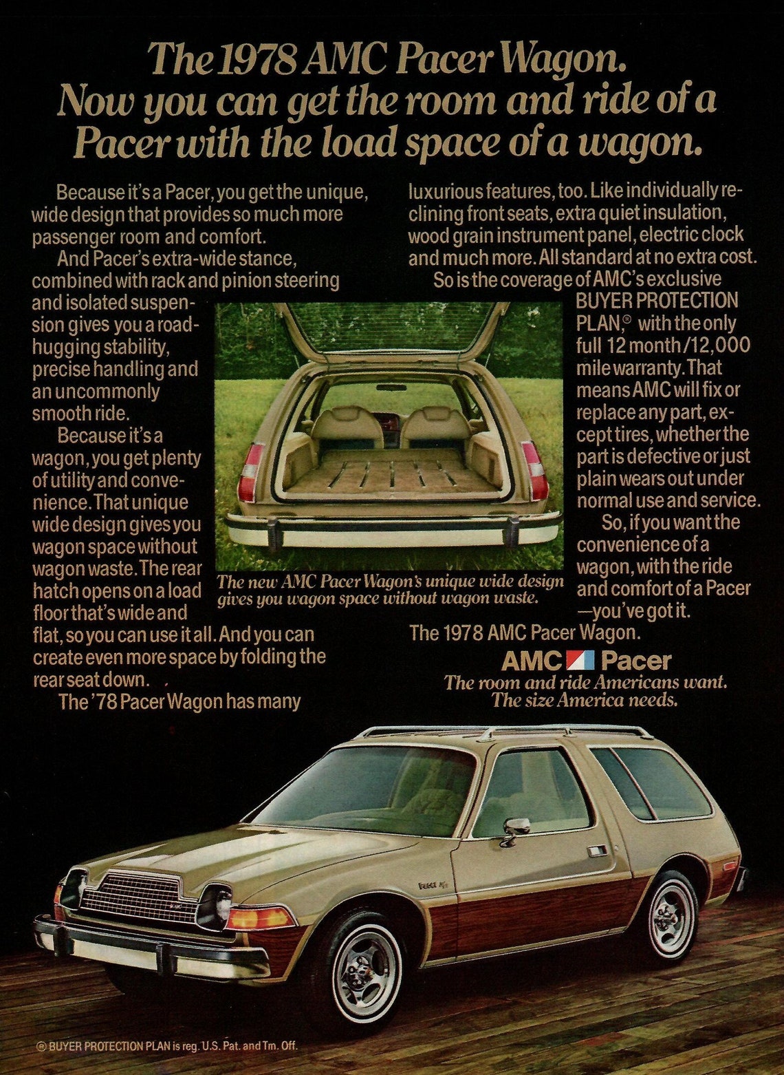 Vintage AMC Pacer Print Ad - Etsy