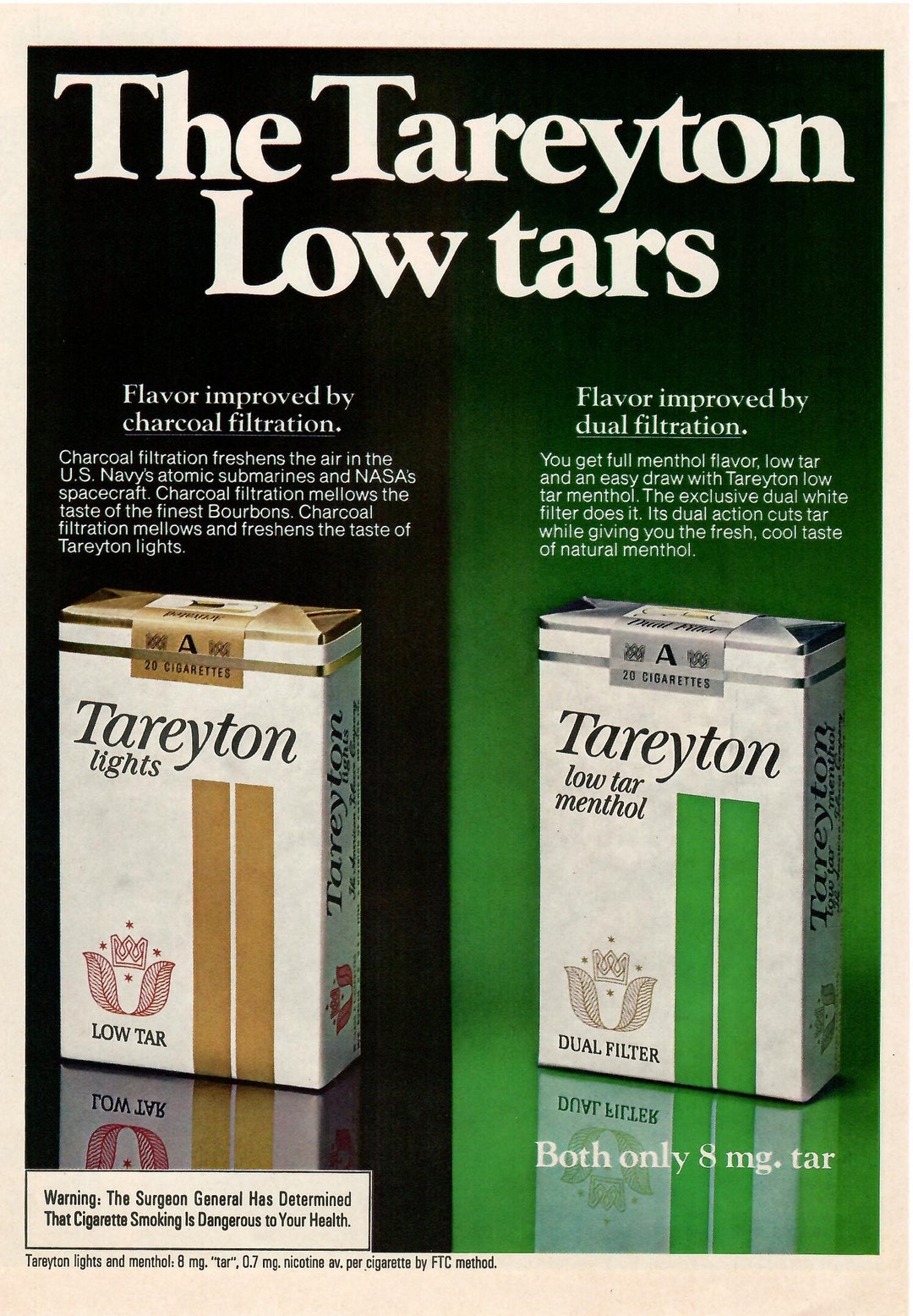Vintage Tareyton Print Ad - Etsy