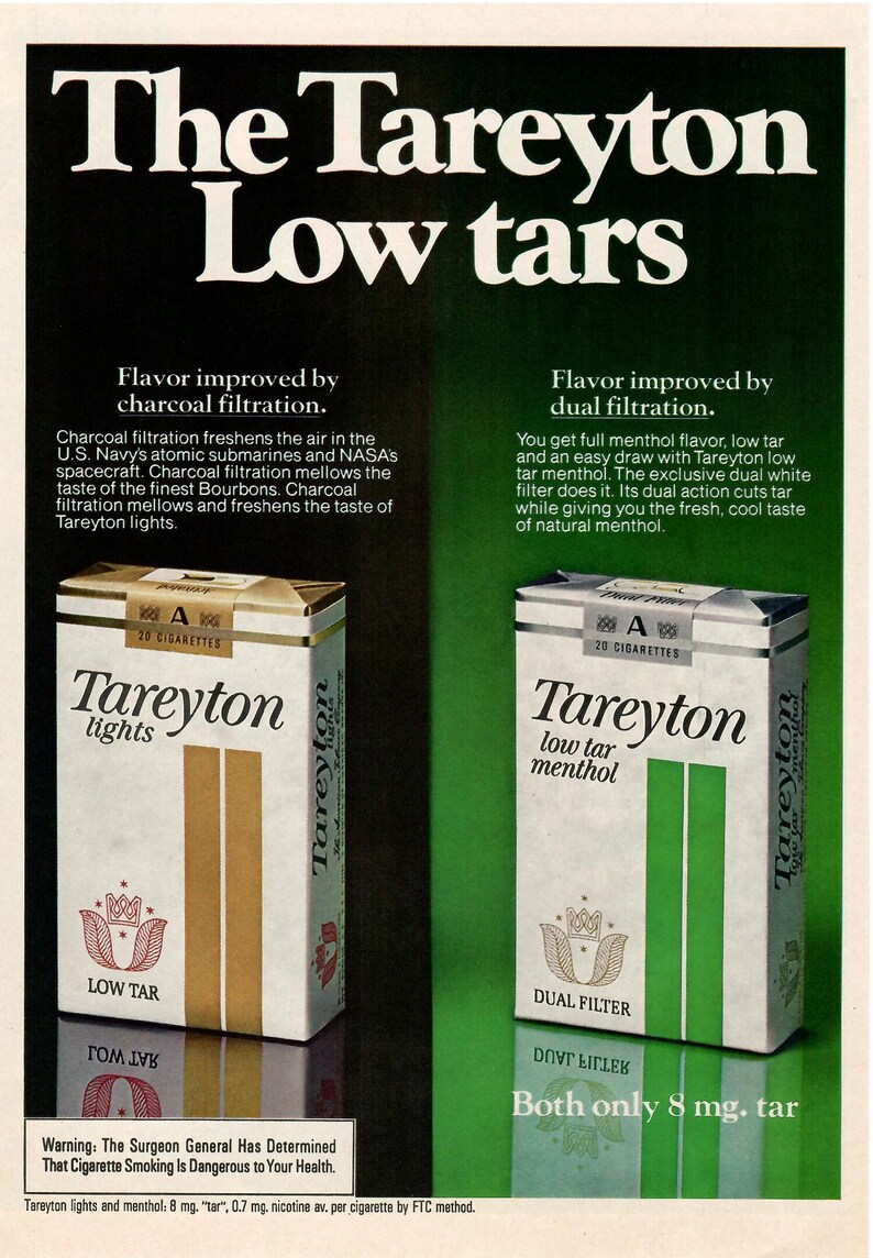 Vintage Tareyton Print Ad - Etsy