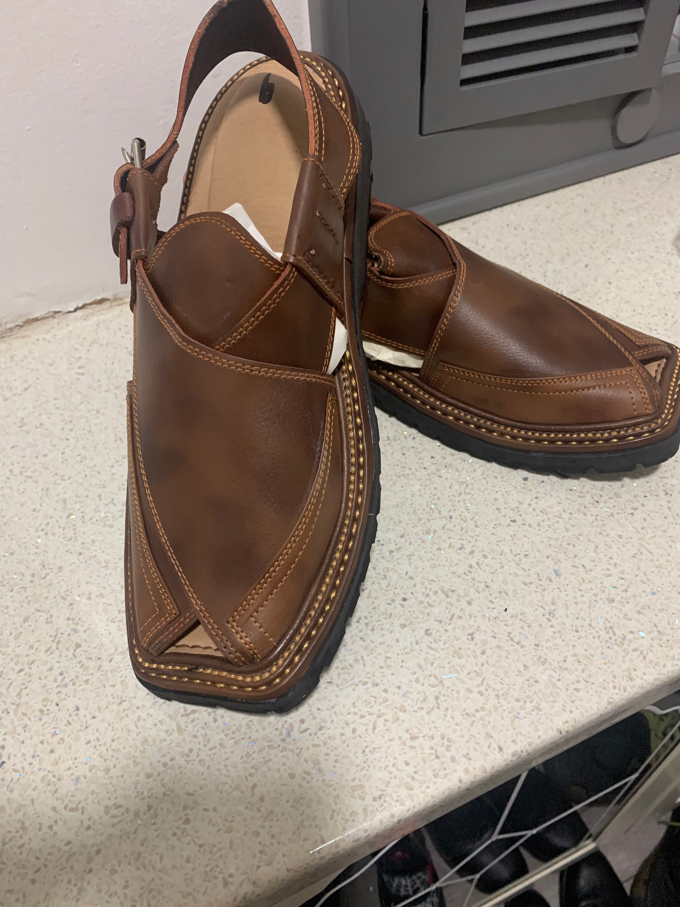 Handmade Kaptaan Leather Peshawari Chappal /sandals Size Uk7,8,9,10,,11 ...