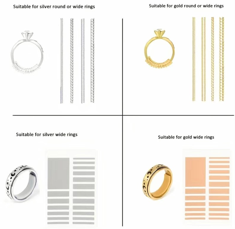 46 Pcs Ring Size Adjusters for Adjusting Loose Rings - Etsy