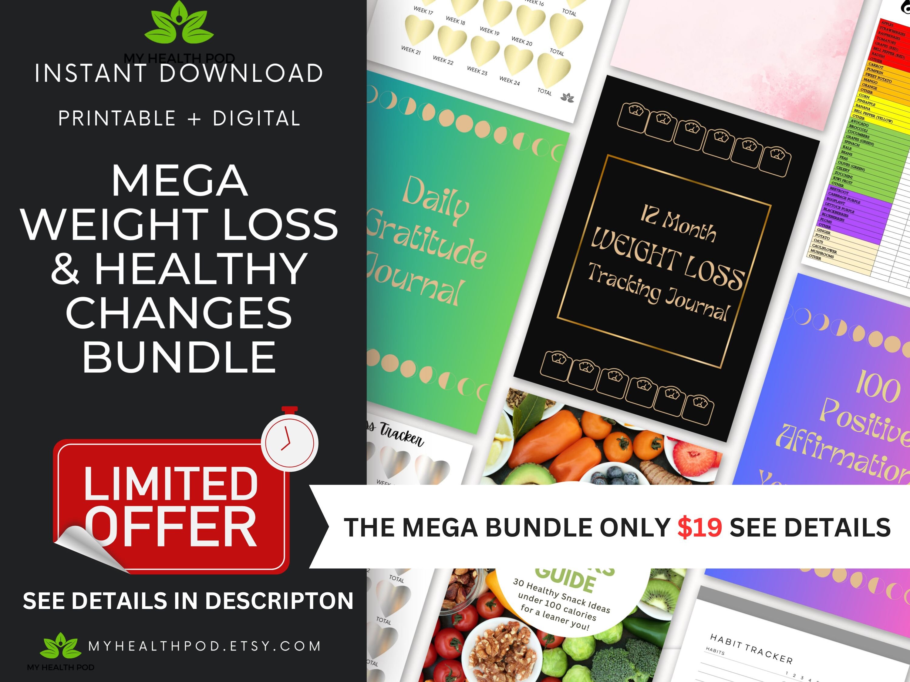 Monthly Habit Tracker Printable Landscape, Habit Tracker Template, 30 ...