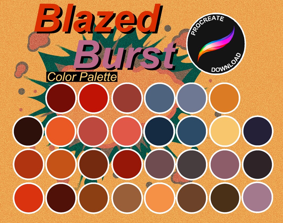 Vibrant Gradient Aesthetic Hex Code Color Palette Set, Procreate Swatch ...