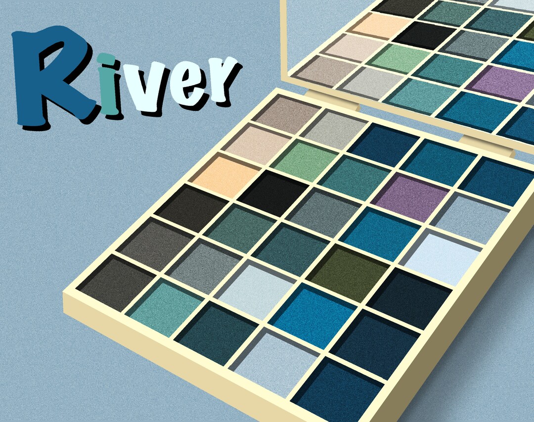 Blue Tones Aesthetic Hex Code Color Palette Set Procreate Swatch ...