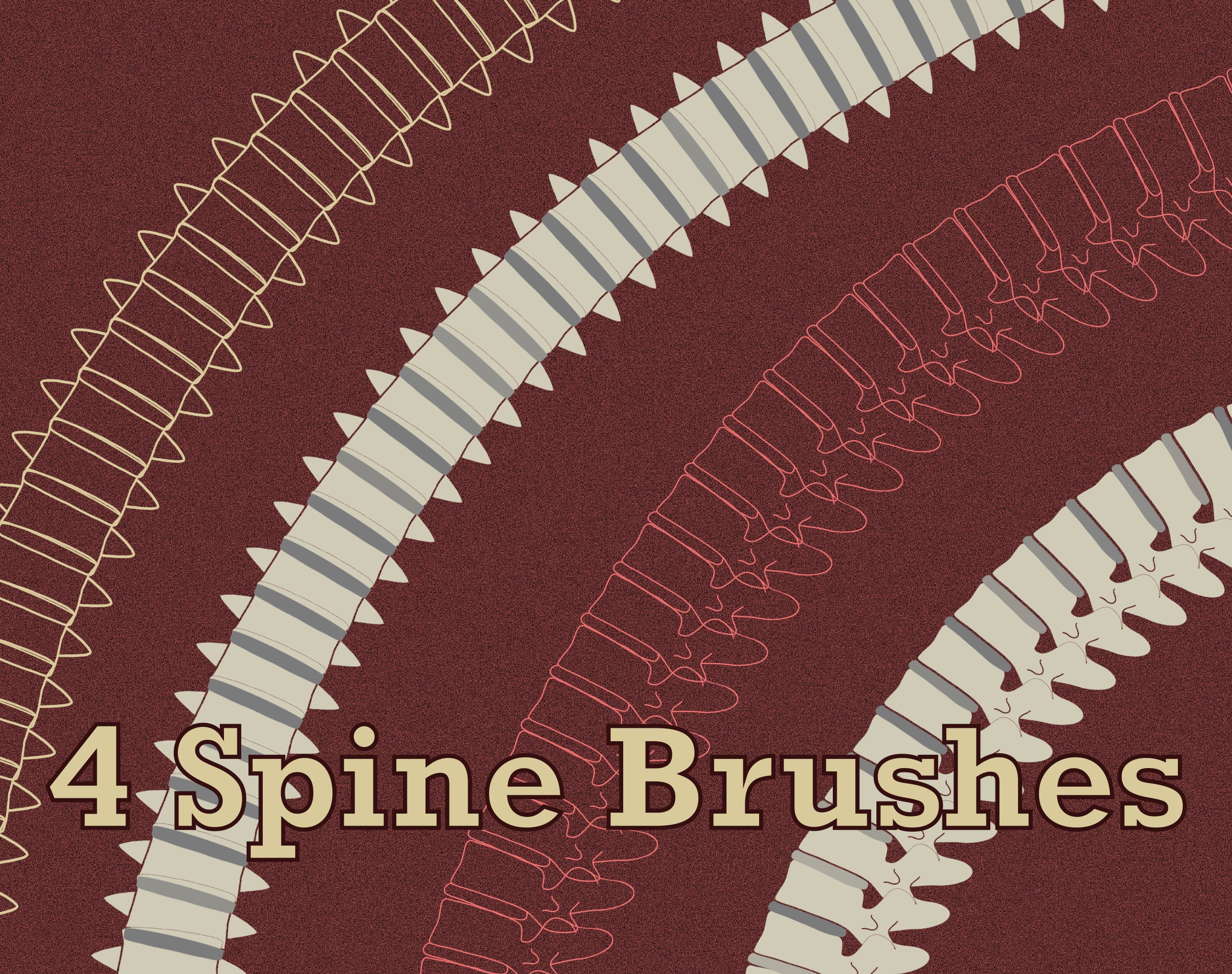 Procreate Brush Set Skeleton Anatomy Digital Pack Big Bundle for ...