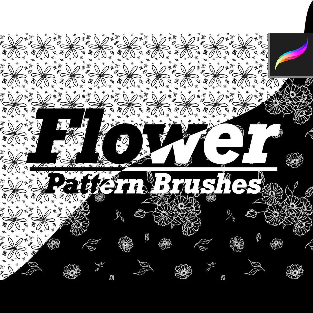 Procreate Flower Pattern Brush Set: Floral Digital Download - Etsy