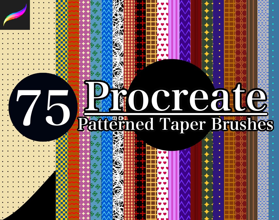 Procreate Patterned Taper Brush Set Unique Brushes for Digital Art ...