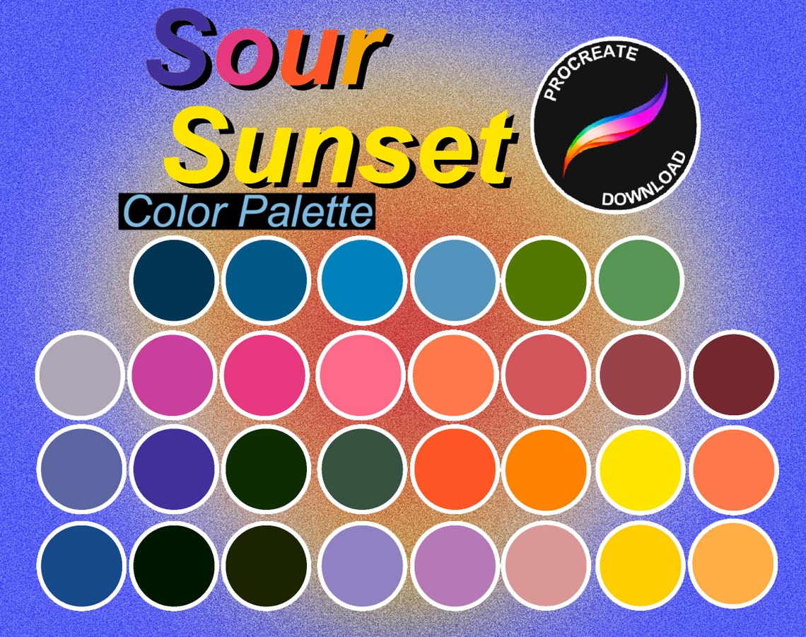 Colorful Color Swatch Palette Color Hex Codes Procreate Swatches Color Scheme Color Chart