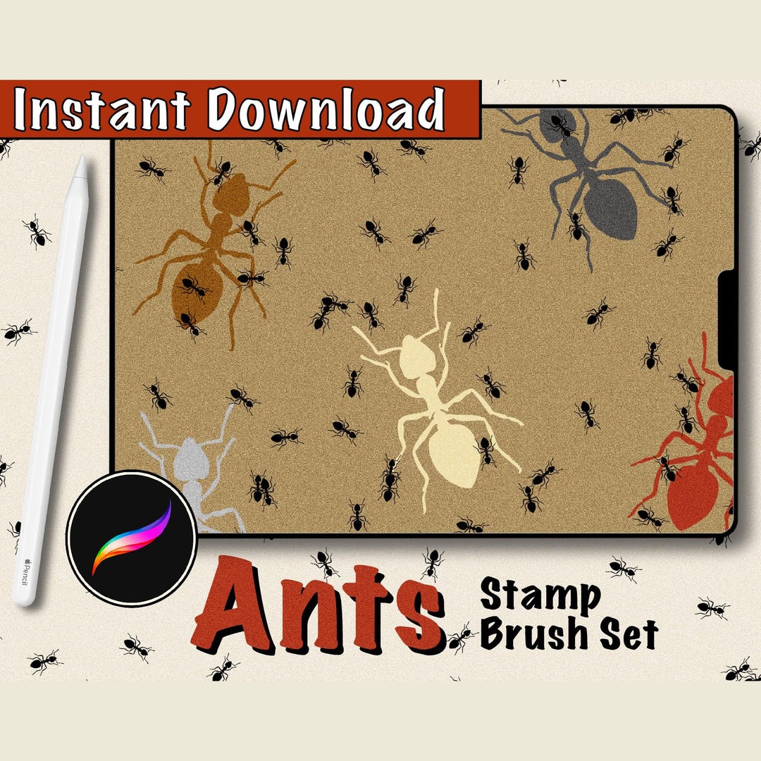 Ant & Insect Procreate Stamp Brush Set - Bug Illustration, Digital Art ...