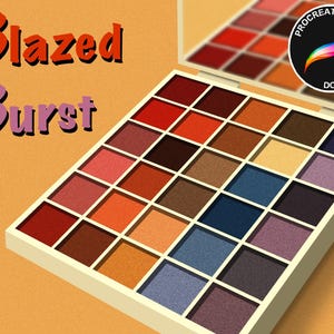 Vibrant Gradient Aesthetic Hex Code Color Palette Set, Procreate Swatch ...