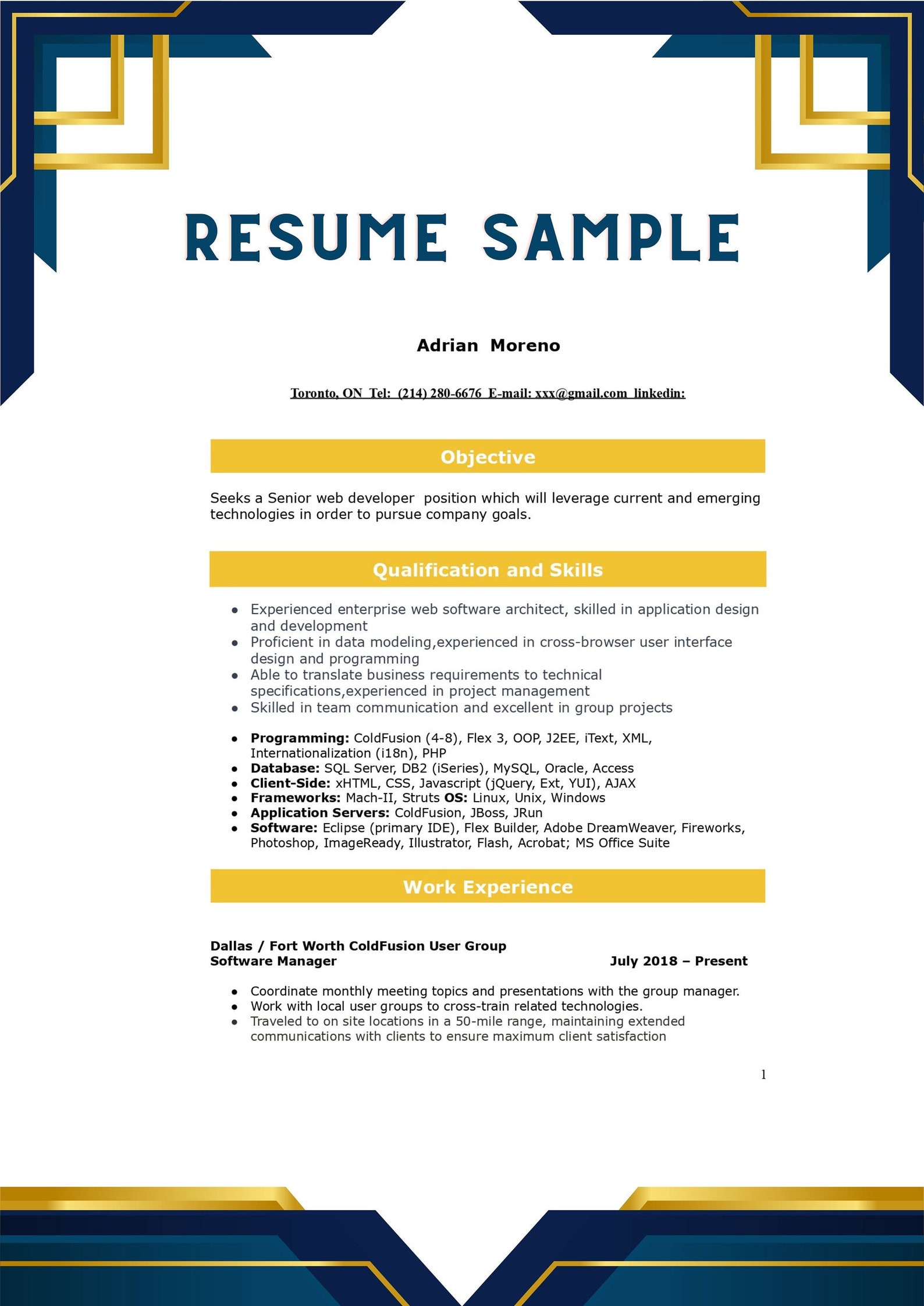Resume Template/resume Sample/resume Checklist - Etsy