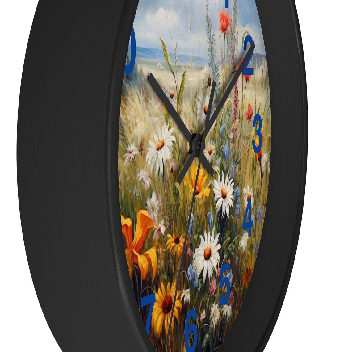 Wooden Frame Clock With Plexiglass, Clock, Flowers, - Etsy