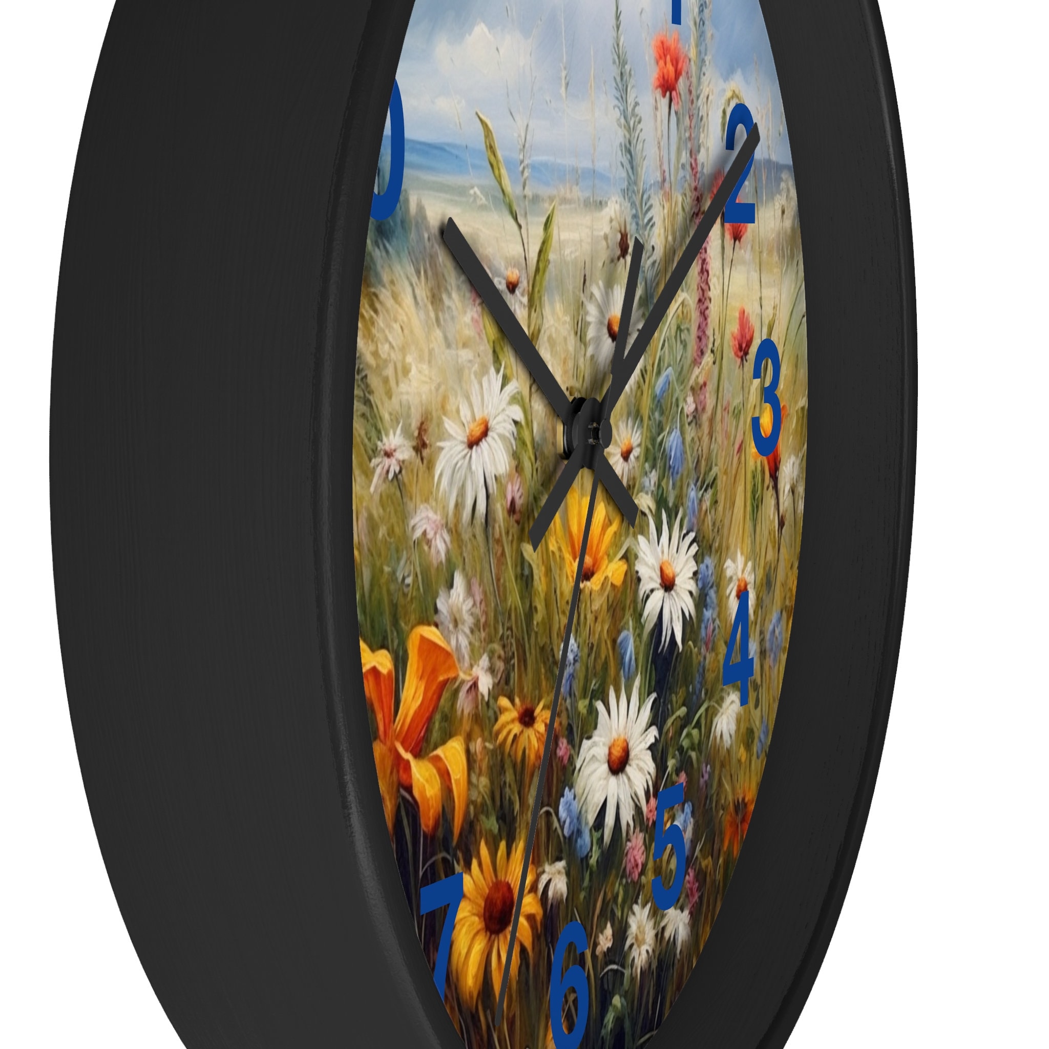 Wooden Frame Clock With Plexiglass, Clock, Flowers, - Etsy