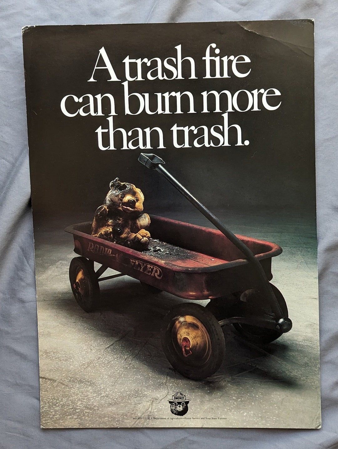 Vintage Smokey Trash Fire W/ Wagon Poster - Etsy