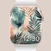 Tropical Leaves Apple Watch Wallpaper, Green Watercolor Apple Watch ...