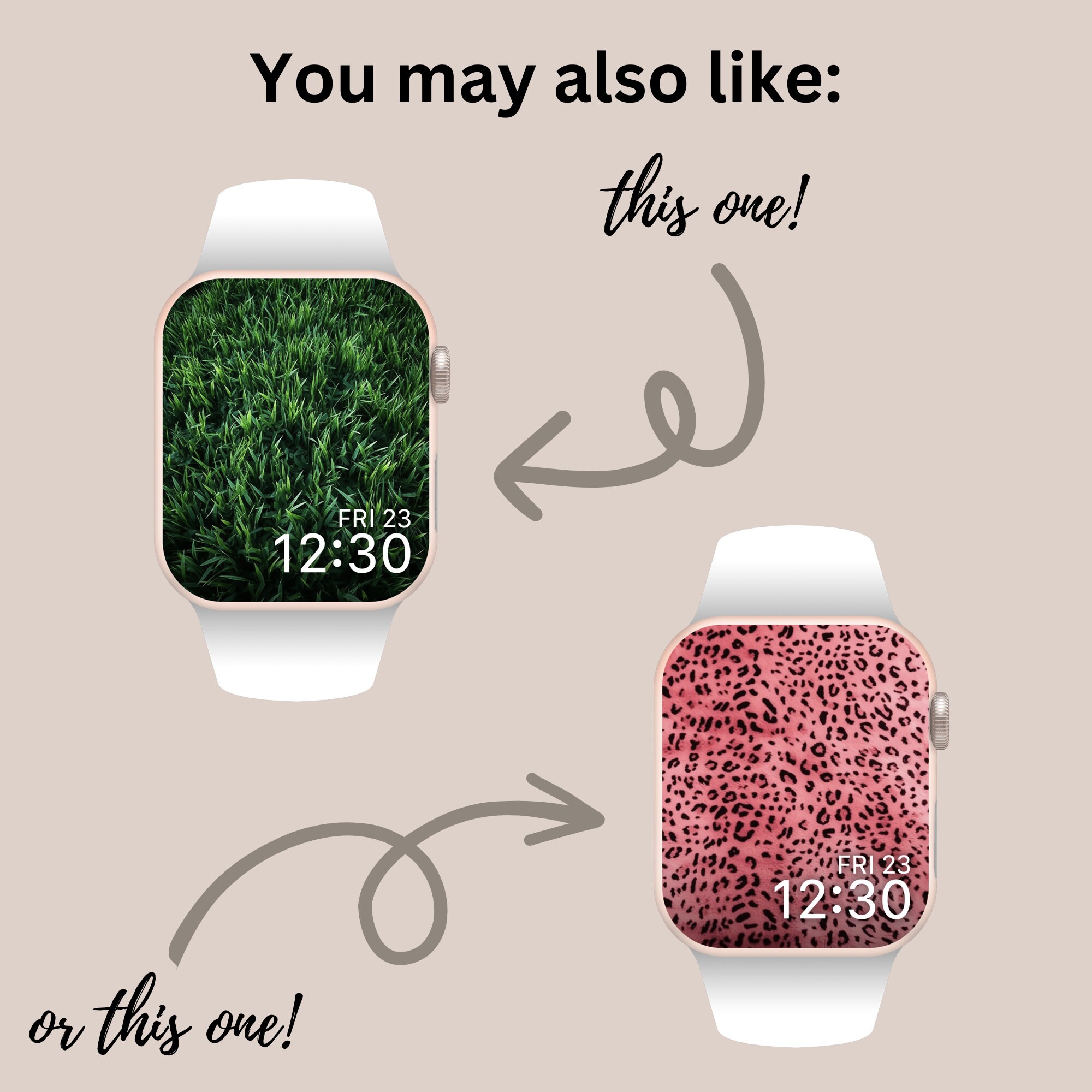 Rose Pink Leopard Print Apple Watch Wallpaper, Cheetah Print Apple ...