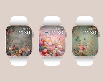 Floral Apple Watch Wallpaper, Colorful Dried Flowers Watch Face ...