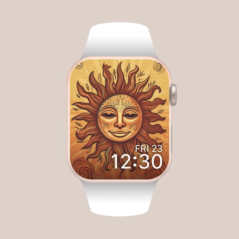 Aztec Sun Face Apple Watch Wallpaper Boho Sun Apple Watch Face Sun
