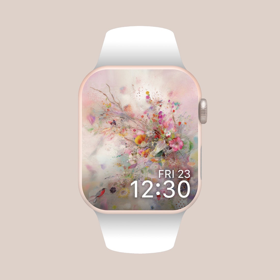Floral Apple Watch Wallpaper, Colorful Dried Flowers Watch Face ...