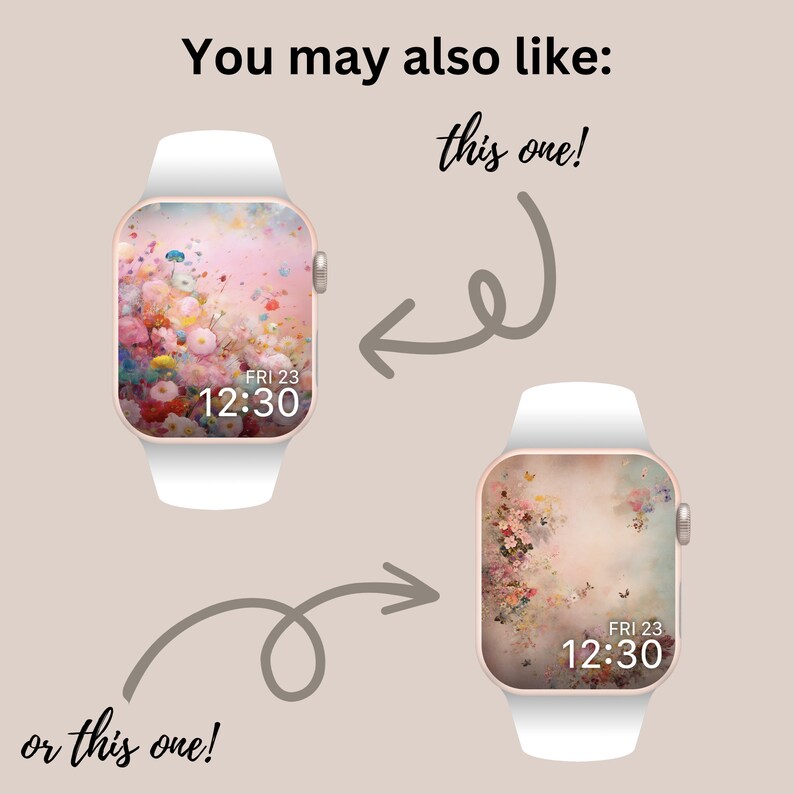 Floral Apple Watch Wallpaper, Colorful Dried Flowers Watch Face ...