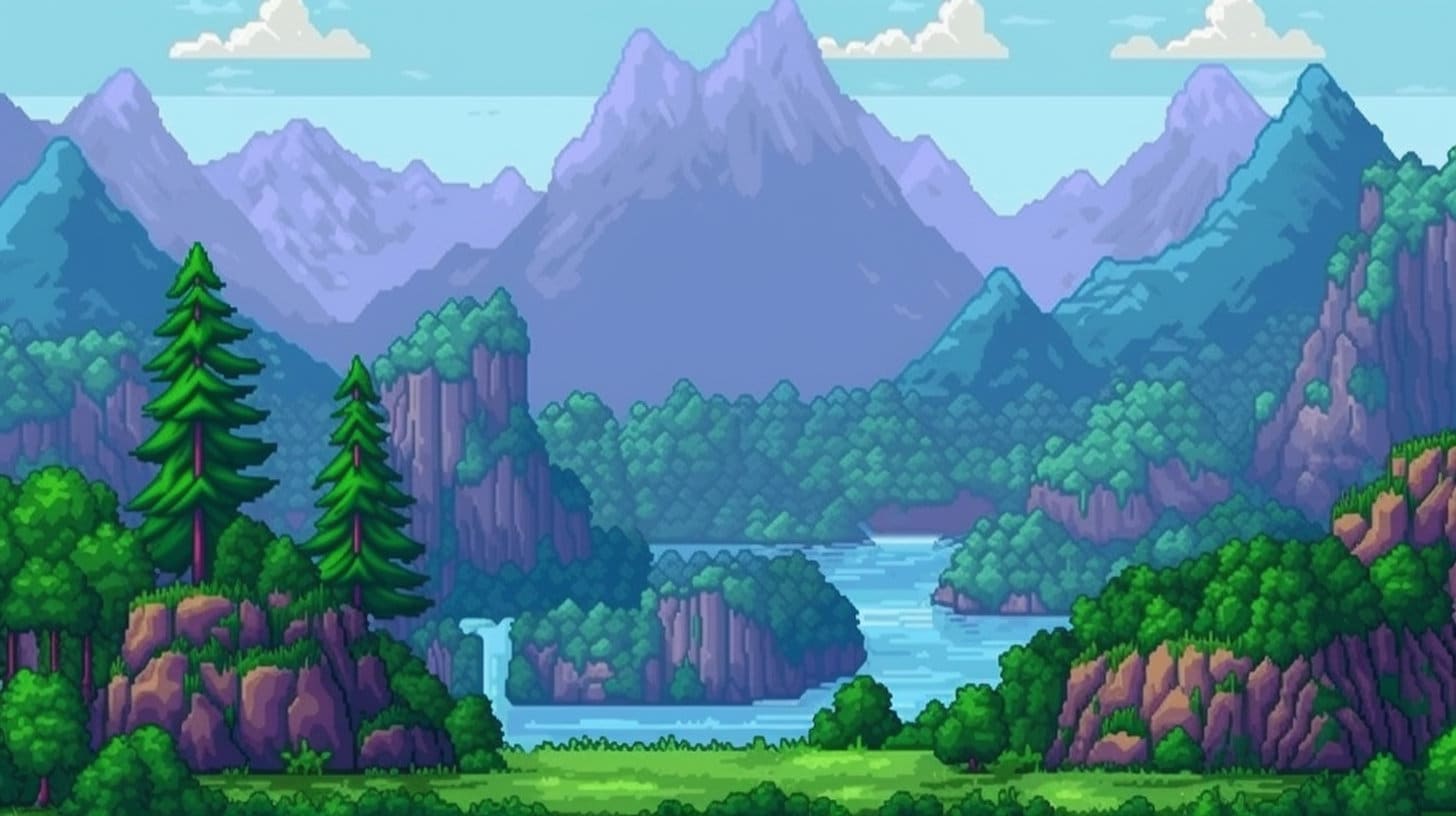 Detailed Pixel Art Background/screensaver 12 Digital - Etsy