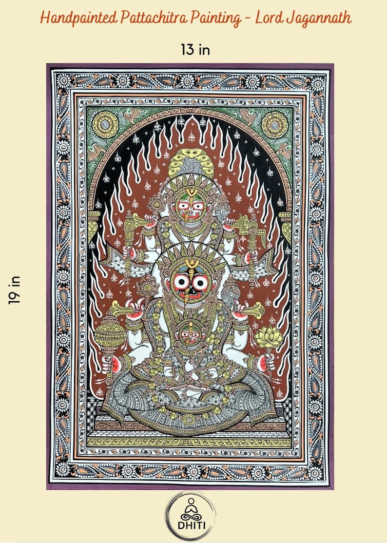 Pattachitra Handmade Painting of Lord Jagannath With Balaram and ...