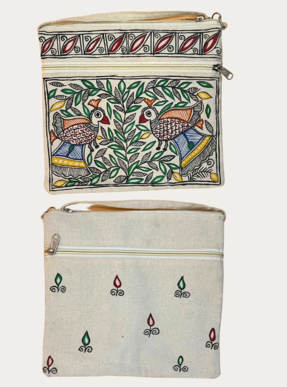 Handmade Madhubani Sling Bags | Hand Painted | Mithila Painting - Etsy
