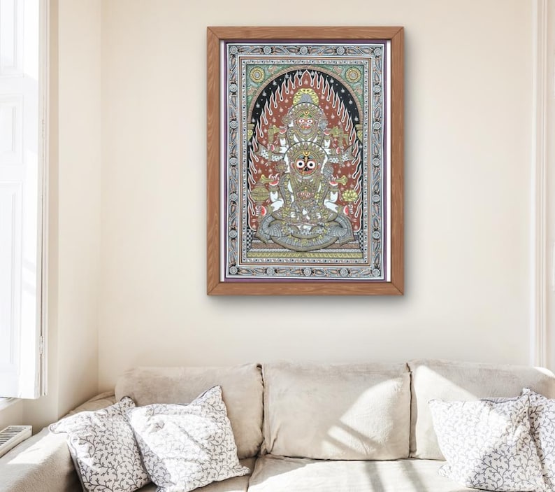 Pattachitra Handmade Painting of Lord Jagannath With Balaram and ...