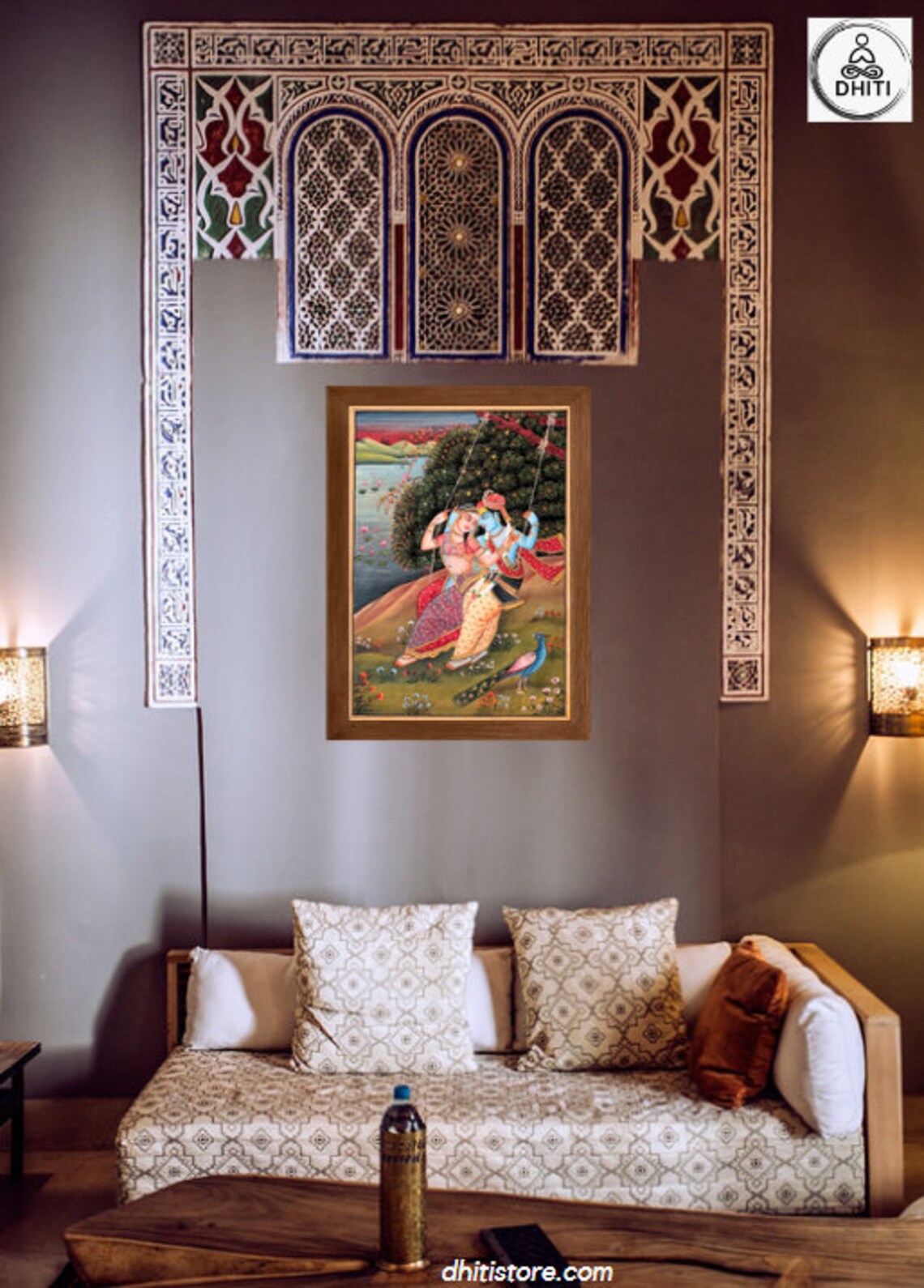 Handpainted Miniature Painting of Lord Krishna and Radhaji - Etsy